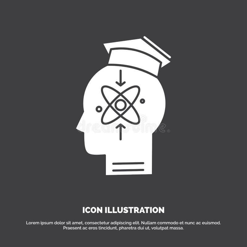 Capability, Head, Human, Knowledge, Skill Icon. Glyph Vector Symbol for ...