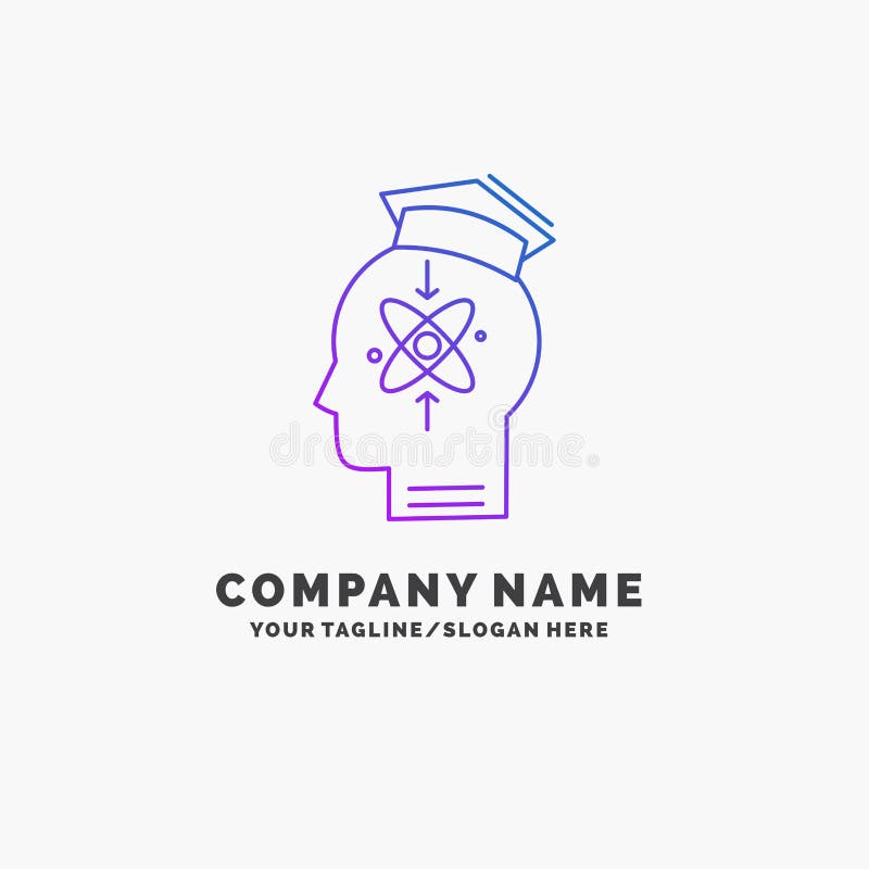 Capability, Head, Human, Knowledge, Skill Purple Business Logo Template ...