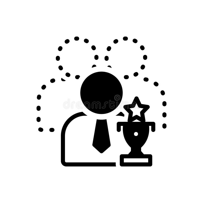 Black Solid Icon for Capable, Competent and Adequate Stock Vector ...