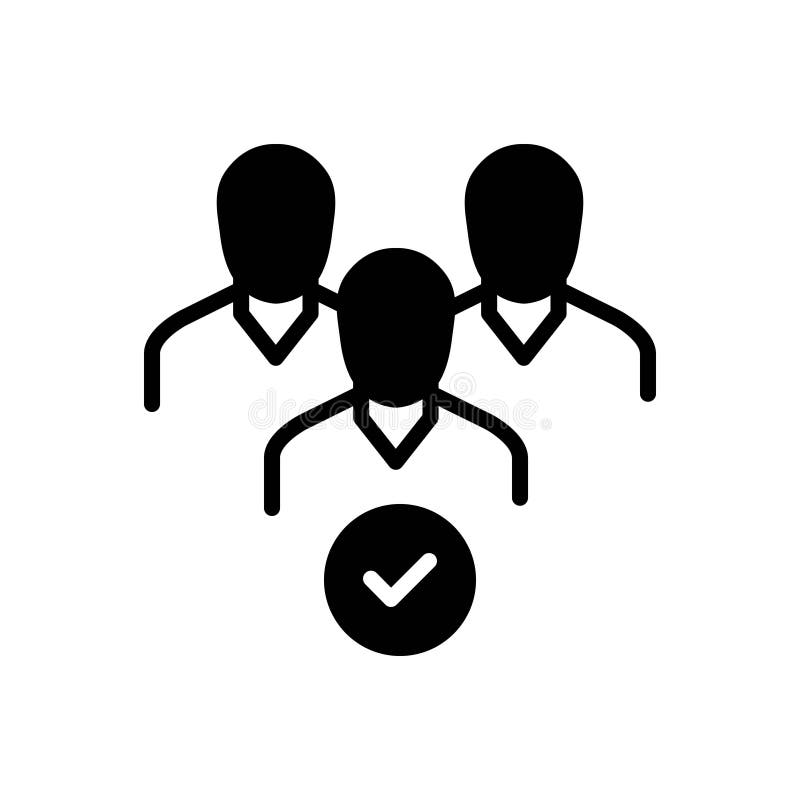 Black Solid Icon for Capable, People and Competent Stock Vector ...