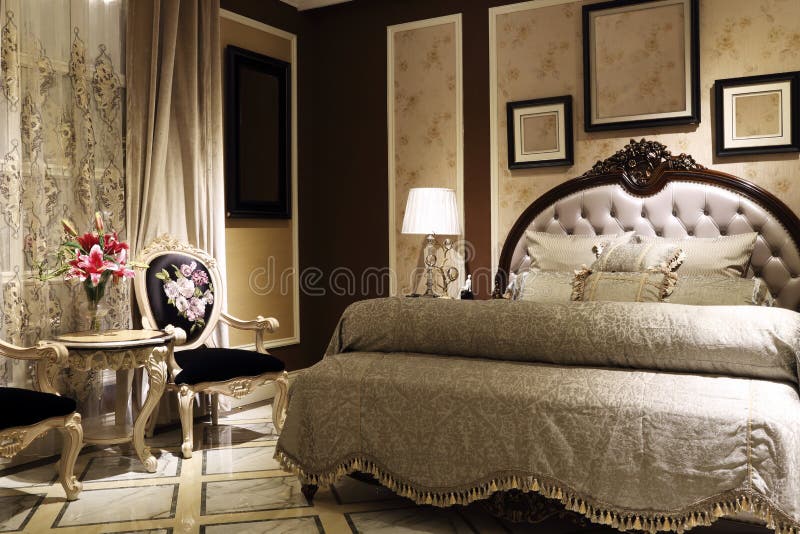 Capacious bedroom stock image. Image of corner, designs - 52747379