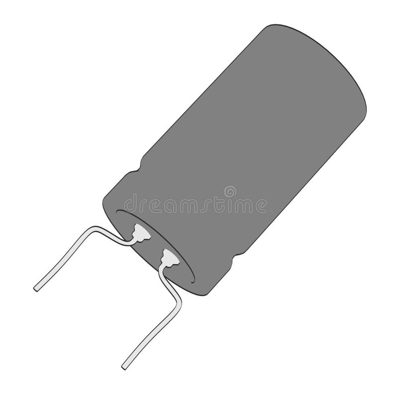 Capacitor stock illustration. Illustration of toon, capacitor - 70066655