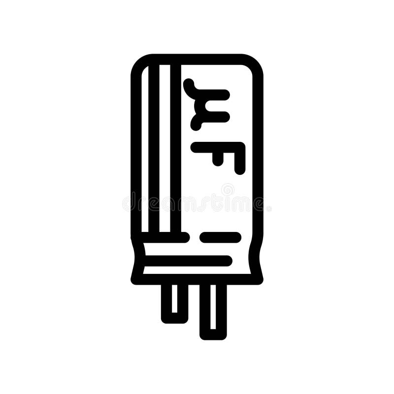 Capacitor Electrical Engineer Line Icon Vector Illustration Stock ...