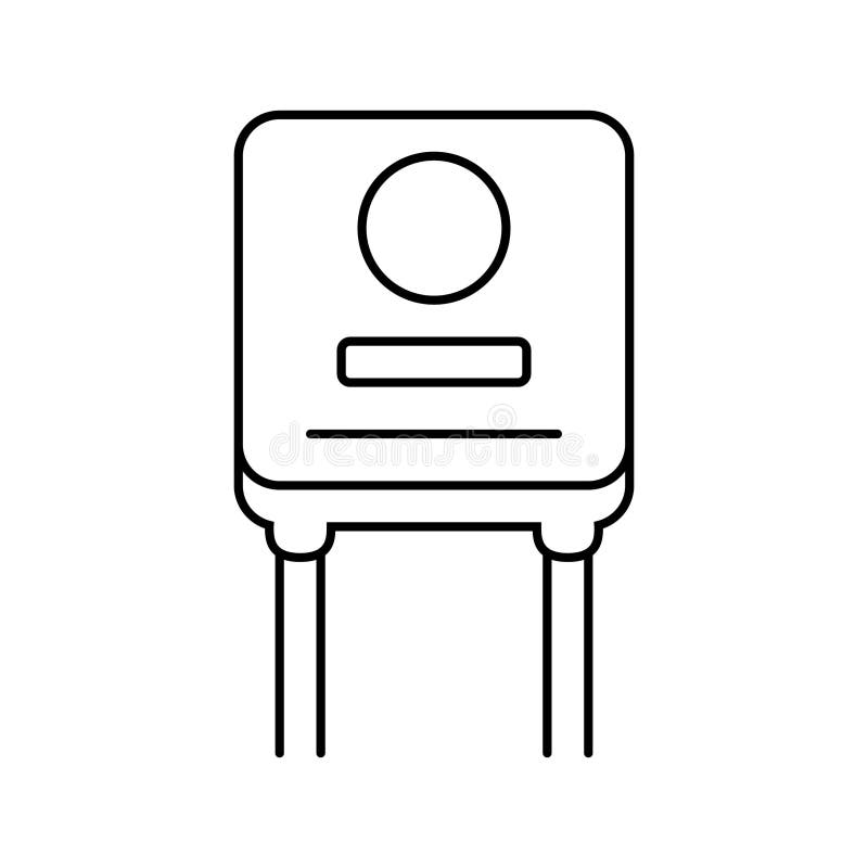 Capacitor Electrical Engineer Line Icon Vector Illustration Stock ...