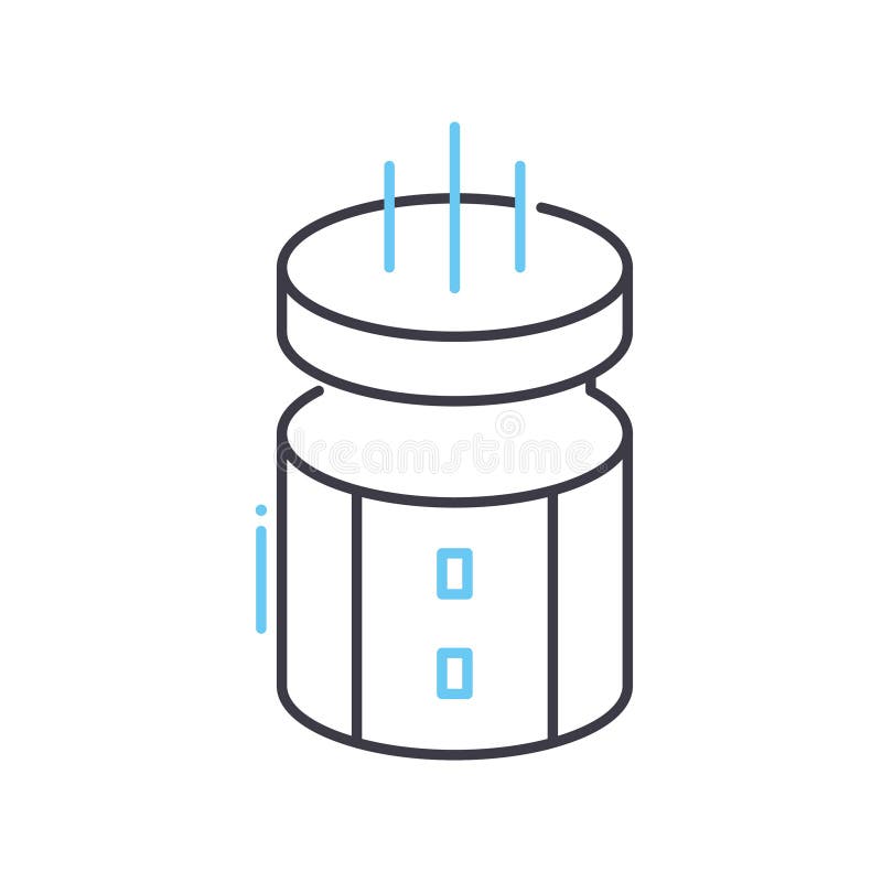 Capacitor Line Icon, Outline Symbol, Vector Illustration, Concept Sign ...