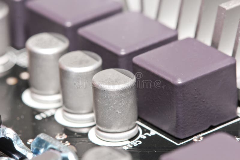 Capacitor Semiconductor Components Stock Photo - Image of manufacturing ...