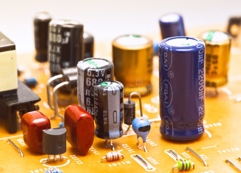 Capacitors stock image. Image of engineering, technology - 464037