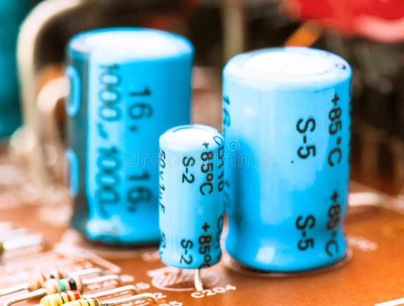 Capacitors stock photo. Image of soldering, components - 4945976