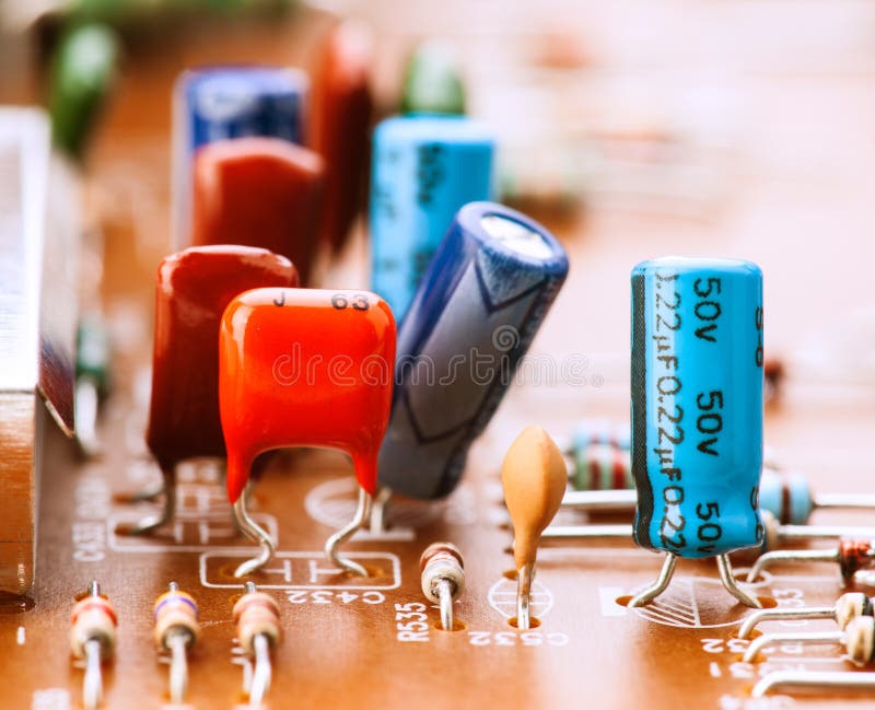Capacitors stock image. Image of engineering, technology - 464037