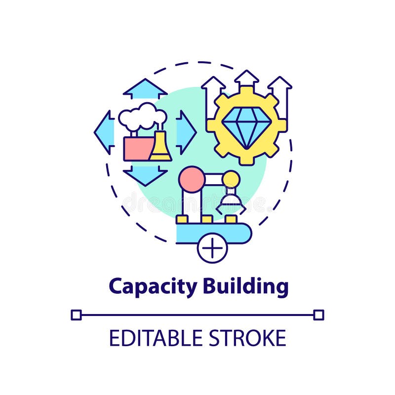 Capacity Building Concept Icon Stock Vector - Illustration of ...