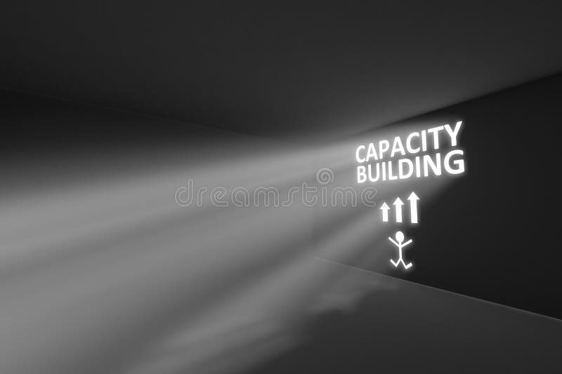 CAPACITY BUILDING Rays Volume Light Concept 3d Stock Illustration ...