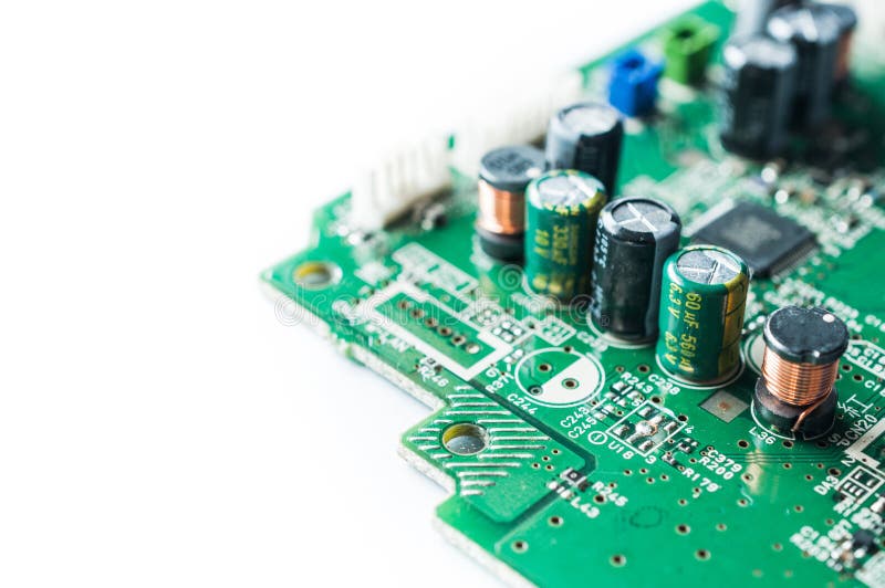 Capacity on Electronic Board Stock Image - Image of electrical ...