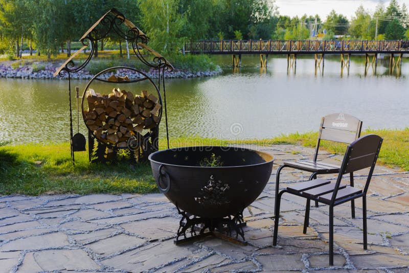 The Capacity for a Fire and Rest Stock Photo - Image of bonfire, black ...