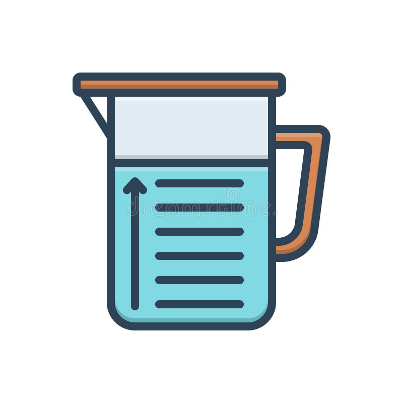 Color Illustration Icon for Capacity, Beaker and Container Stock ...