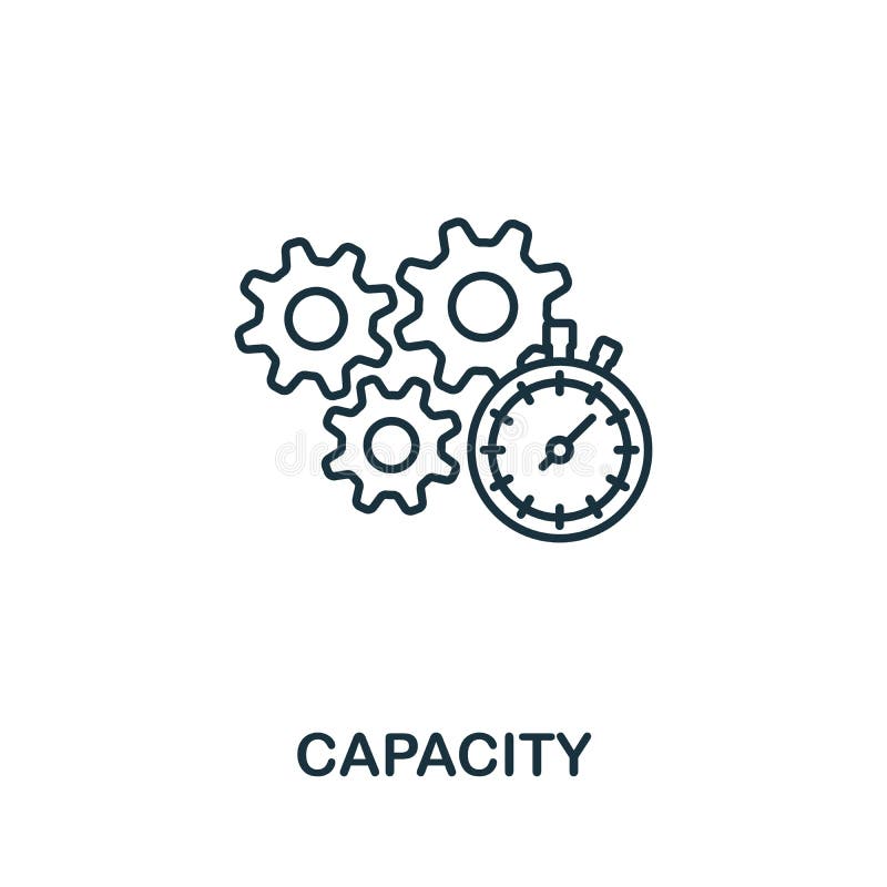Capacity Icon. Monochrome Simple Company Structure Icon for Templates ...