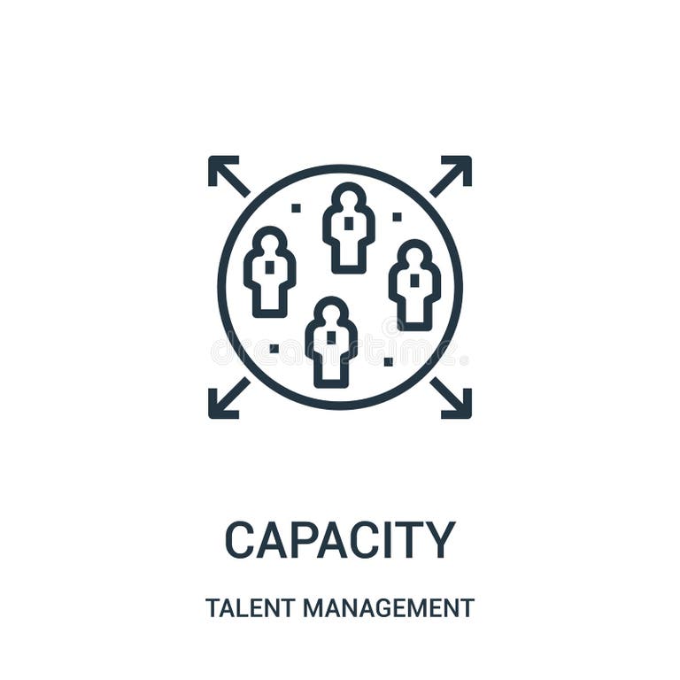 Capacity Icon Vector from Talent Management Collection. Thin Line ...