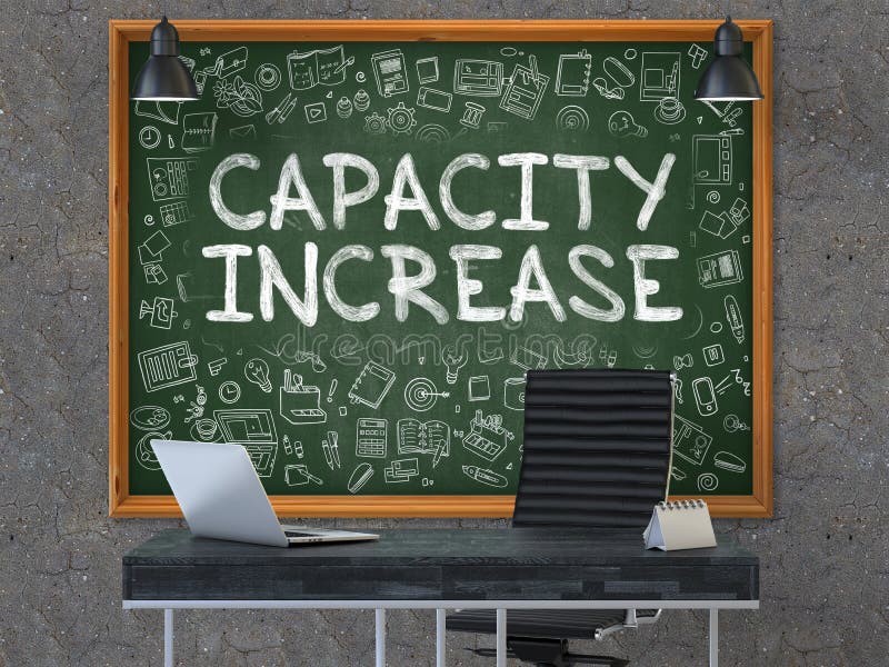 Capacity Increase - Hand Drawn on Green Chalkboard. Stock Illustration ...
