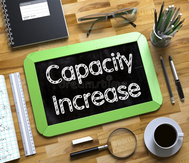 Capacity Improvement - Hand Drawn on Green Chalkboard. 3D. Stock ...