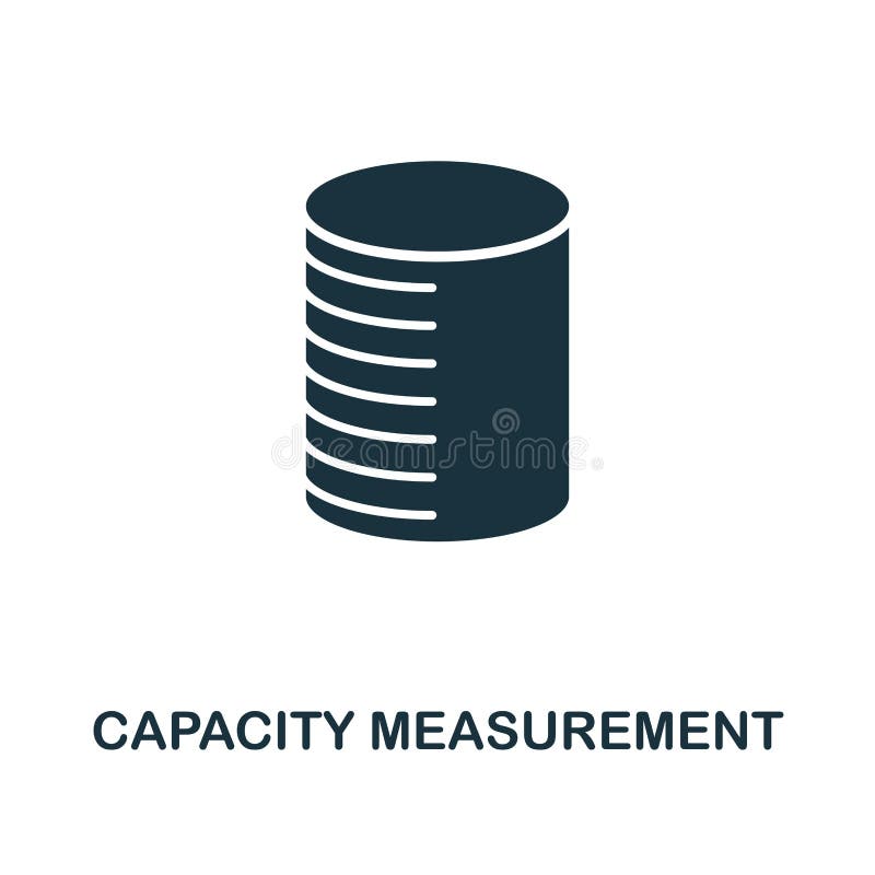Capacity Measurement Icon. Monochrome Style Design from Measurement ...