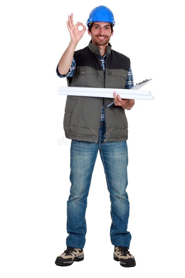 Capataz Que Hace Una Muestra Aceptable. Foto de archivo - Imagen de ...