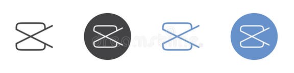 Capcut Icon Flat Set in Black and White Color Stock Vector ...