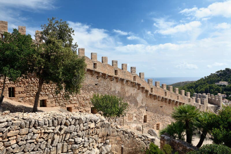 Capdepera Castle stock photo. Image of long, beauty, citadel - 49122880