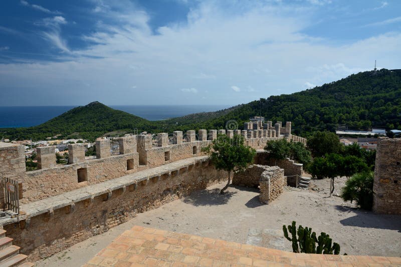 Capdepera Castle stock image. Image of fort, panorama - 49122785