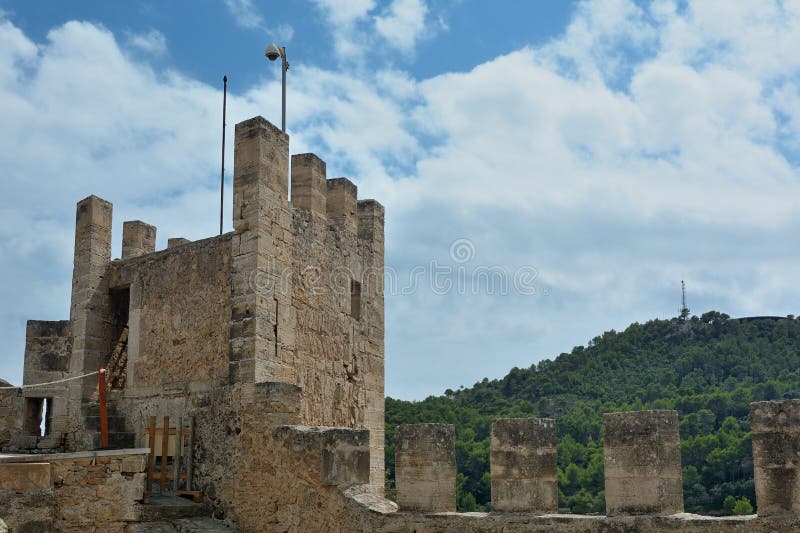 Capdepera Castle stock image. Image of aerial, citadel - 49122999