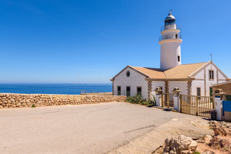 The Capdepera Lighthouse Mallorca. Balearic Islands, Spain Stock Photo ...