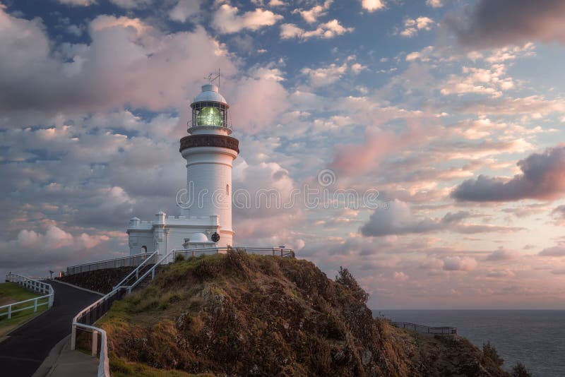 Cape Byron Lighthouse stock photo. Image of view, australia - 84331110