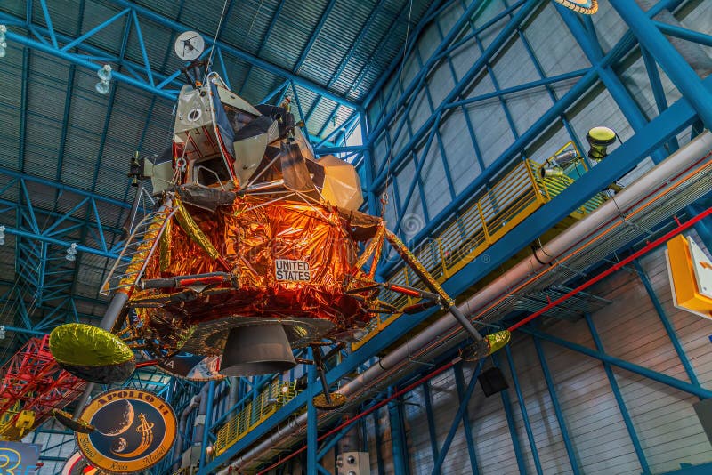 Cape Canaveral, FL - May 27 2014: Lunar Lander Module at Kennedy Space ...