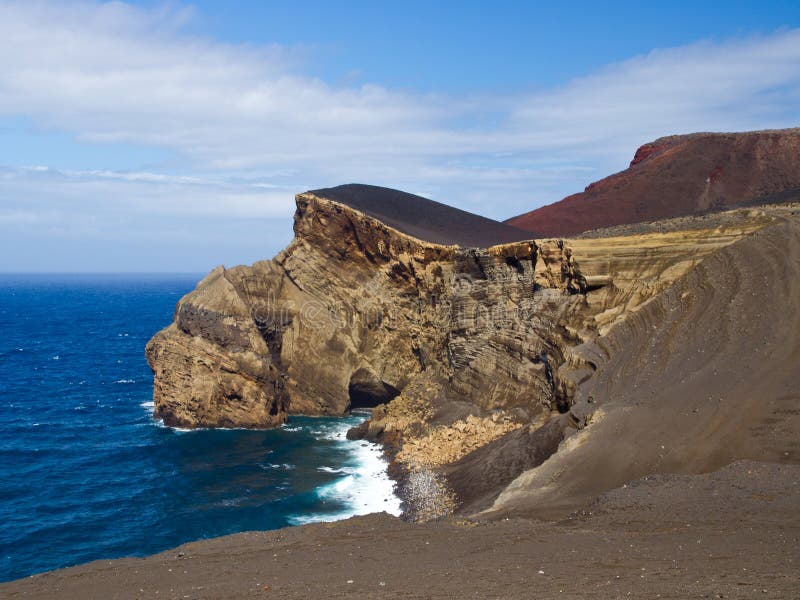 Capelinhos Volcano Area Lava Rocks Stock Image - Image of faial, park ...