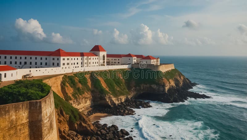 Cape Coast Castle Ghana Africa Stock Illustration - Illustration of ...