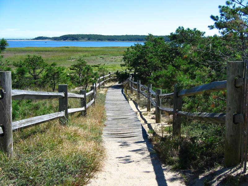 Cape Cod Beach Boardwalk 02 Stock Photo - Image of england, america ...