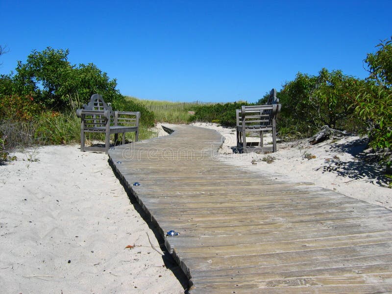 Cape Cod Beach Boardwalk stock photo. Image of united - 51087032