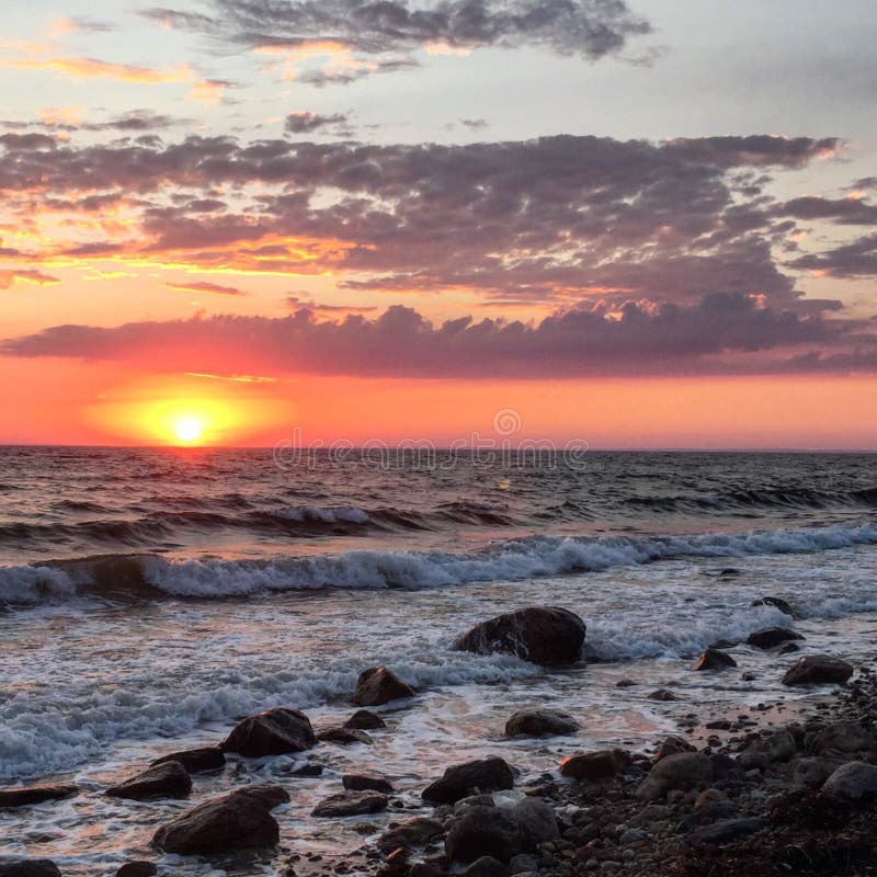 Cape Cod Beach Sunset stock image. Image of sunset, cape - 59242771