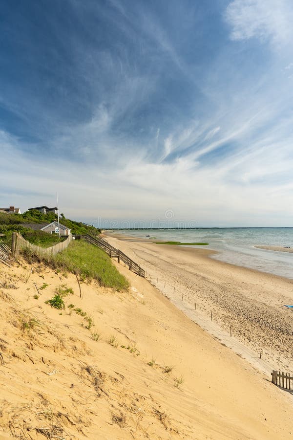 Cape Cod Coastline with Houses on the Cliffs Stock Photo - Image of ...