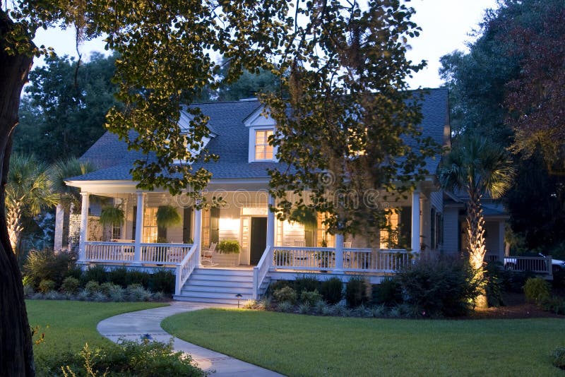 Cape cod house stock photo. Image of architecture, twilight - 12719438