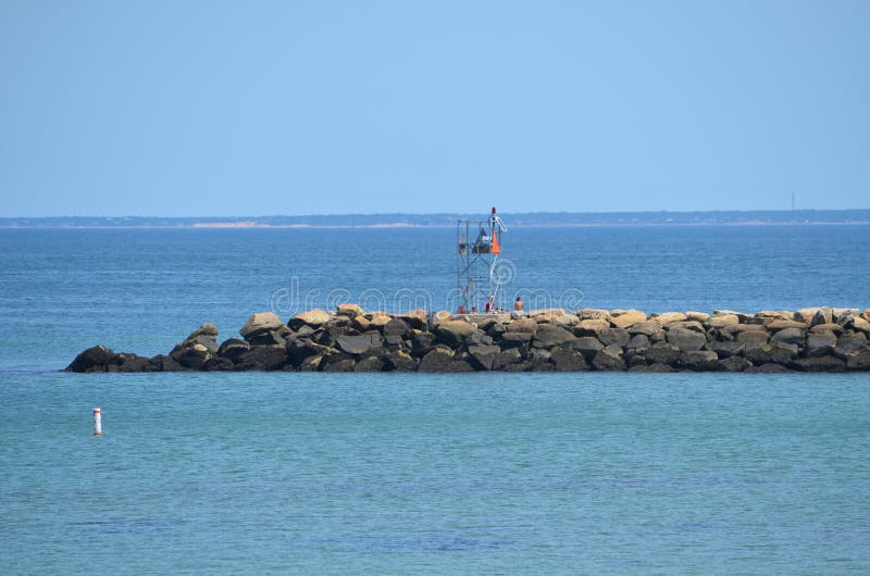 At Cape Cod at the Jetty stock photo. Image of rocks - 43084646