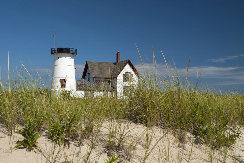 Cape Cod Lighthouse on the Beach Stock Photo - Image of tower, landmark ...