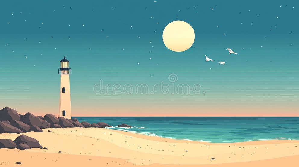 The Cape Cod Lighthouse in Pastel Hues is Set Against a White ...