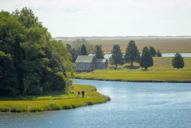 The cape Cod, MA, USA stock image. Image of house, lake - 71765313