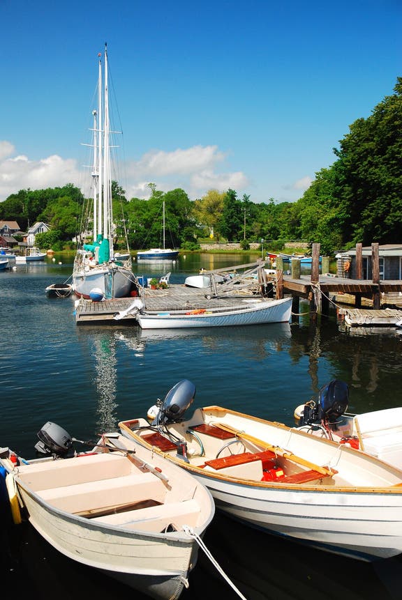 Cape Cod Marina on Eel Pond Stock Image - Image of american, kirkikis ...