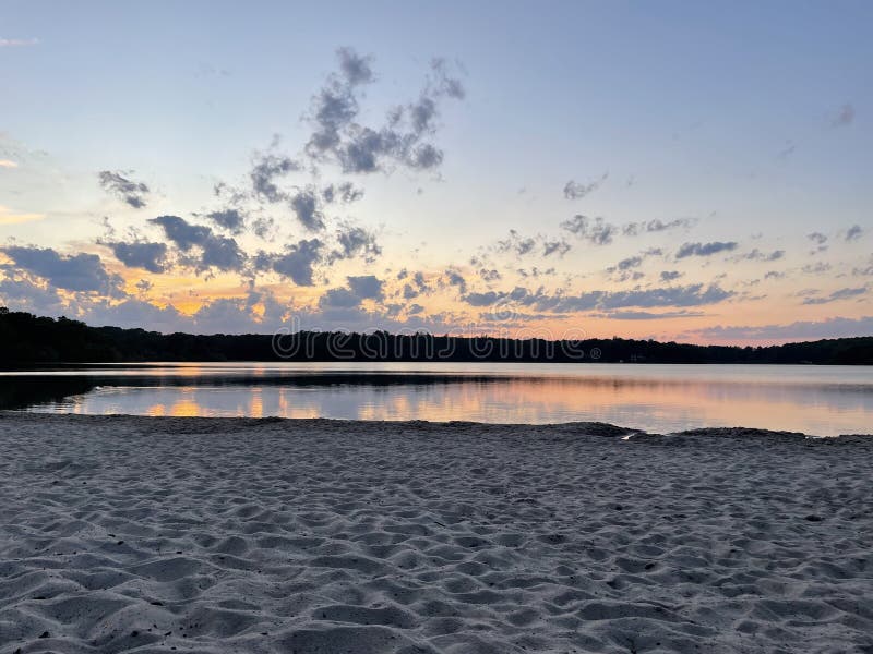 Dreamy sunset stock photo. Image of sunset, dreamy, lake - 335141302