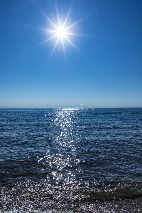 Cape COD Sun Reflection in the Ocean Stock Photo - Image of ...