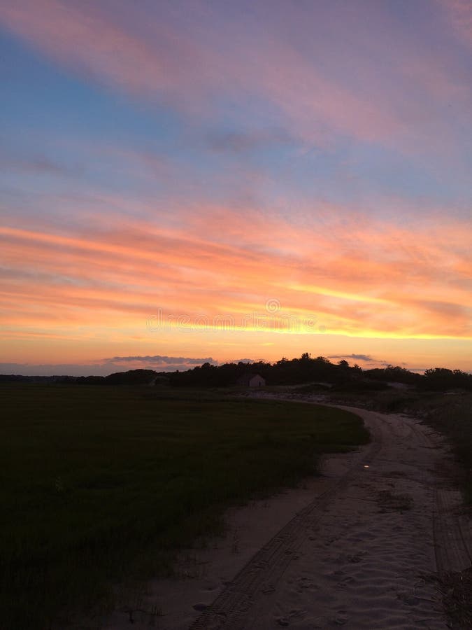 Cape Cod Sunset stock image. Image of sunrise, landscape - 42600467