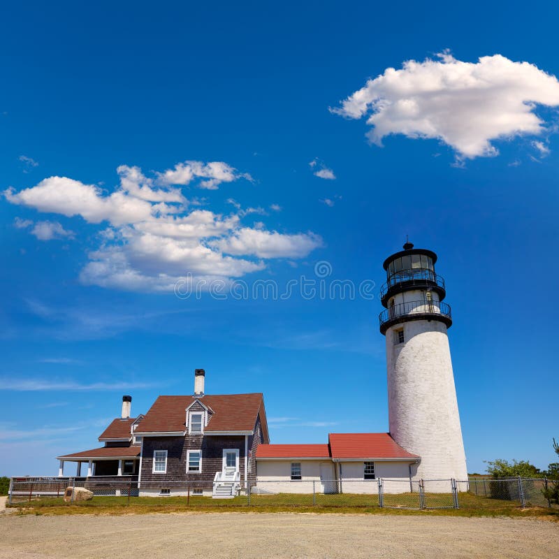 Cape Cod Truro Lighthouse Massachusetts US Stock Photo - Image of cape ...