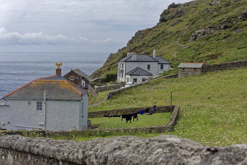 Cape Cornwall in St Just at Sunset Stock Photo - Image of pink, summer ...