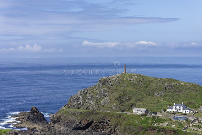 Cape Cornwall in St Just at Sunset Stock Photo - Image of pink, summer ...
