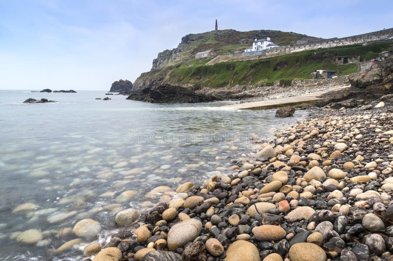 Cape Cornwall Landscape England Stock Photo - Image of waves, fall ...